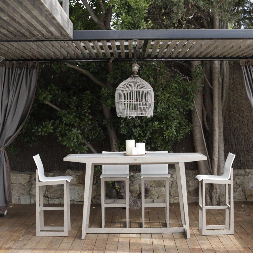 Mesa de Bar de exterior Skaal con teca Duratek muy resistente ...